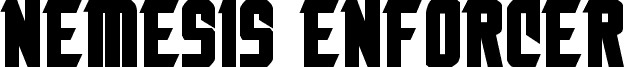 Nemesis Enforcer Regular font | Fonts2u.com