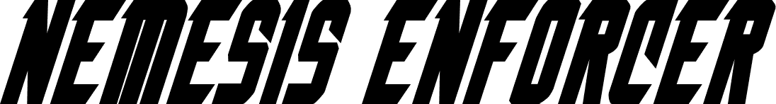 Nemesis Enforcer Bold Italic font | Fonts2u.com