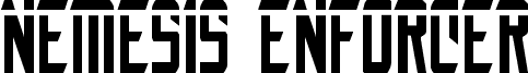 Nemesis Enforcer Regular font | Fonts2u.com