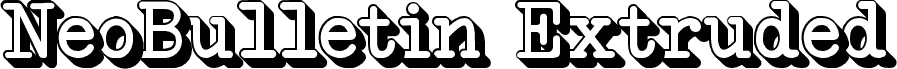 NeoBulletin Bold font