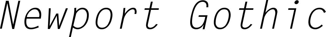 Newport Gothic Italic fuente | Fonts2u.com