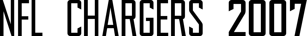 NFL Chargers 2007 font