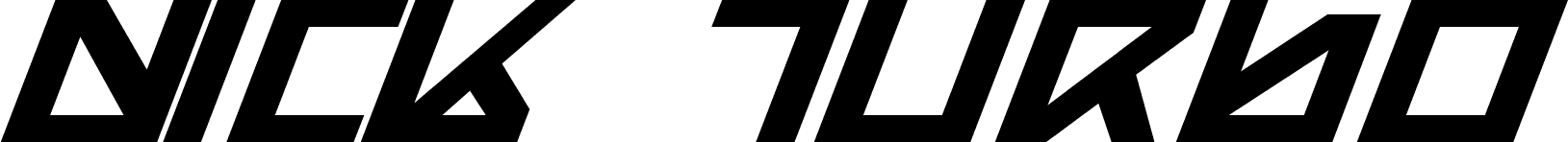 Nick Turbo Bold Expanded Italic font | Fonts2u.com