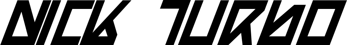 Nick Turbo Bold Italic font