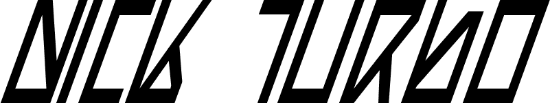 Nick Turbo Condensed Italic font | Fonts2u.com