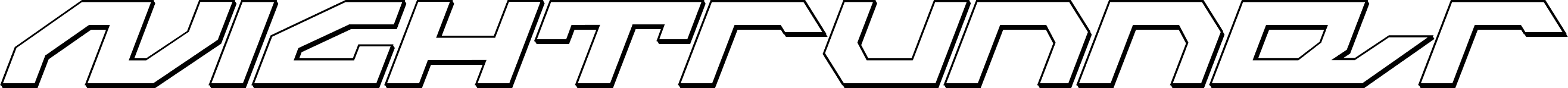 Nightrunner Shadow Italic font | Fonts2u.com