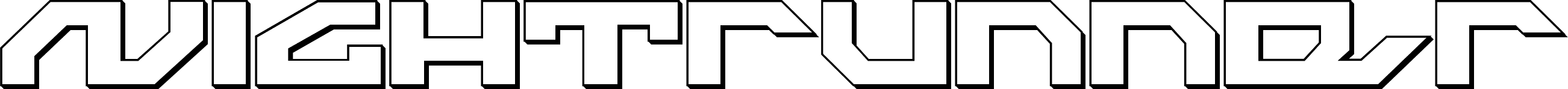 Nightrunner Shadow font | Fonts2u.com