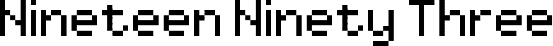 Nineteen Ninety Three font | Fonts2u.com