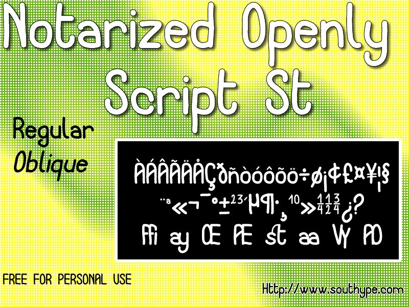 Notarized Openly Script St font | Fonts2u.com