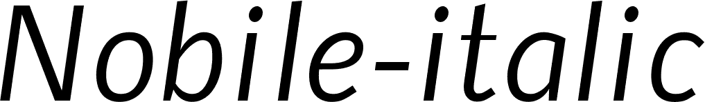 Nobile-italic font | Fonts2u.com