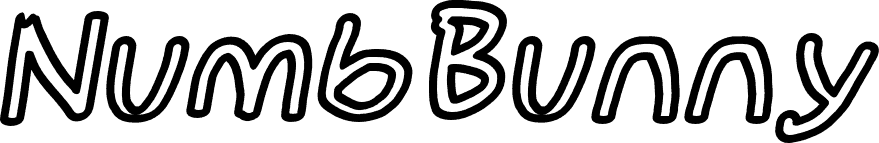 NumbBunny Black Outline Italic font | Fonts2u.com