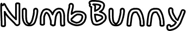 NumbBunny Bold Outline font