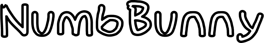 NumbBunny Black Outline font | Fonts2u.com