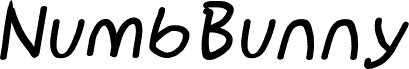 NumbBunny Bold Outline Italic font