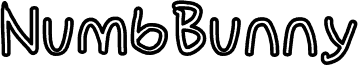 NumbBunny Bold Outline Italic font