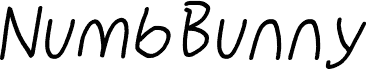 NumbBunny Wide Italic font