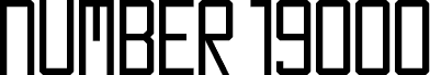 Number 19000 Regular font | Fonts2u.com