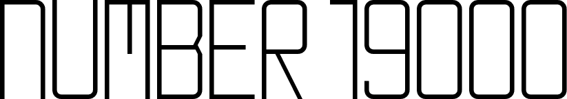 Number 19000 Thin Regular font | Fonts2u.com