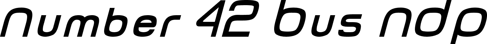 Number 42 Bus NDP font | Fonts2u.com