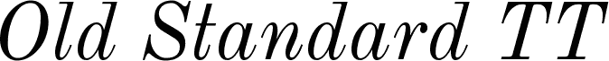 Old Standard TT Regular font