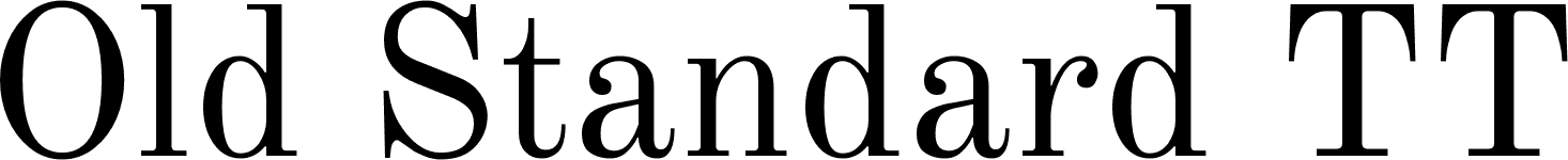 Old Standard TT Regular font