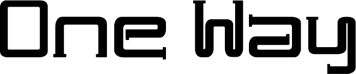 One Way font