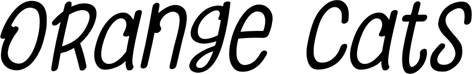 Orange Cats PERSONAL USE ONLY Thin Italic font | Fonts2u.com