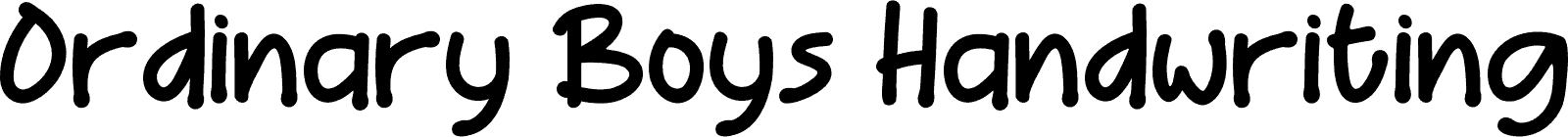 Ordinary Boys Handwriting font