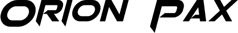 Orion Pax Bold font