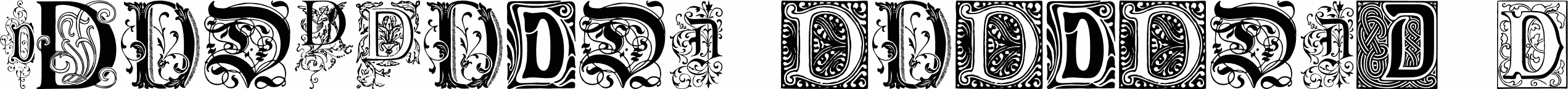 Ornamental Initials D font | Fonts2u.com