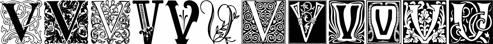 Ornamental Initials V font | Fonts2u.com