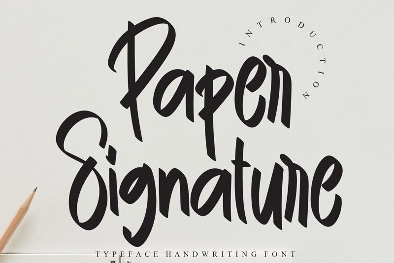 Paper Signature font