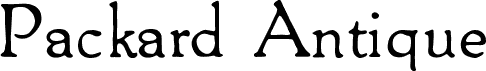 Packard Antique Bold font