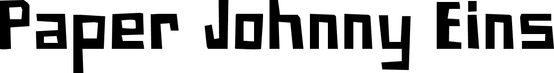 Paper Johnny Eins font | Fonts2u.com