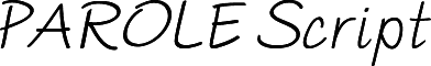 PAROLE Script Demo font