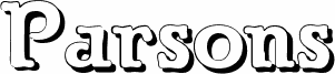 Parsons Heavy font