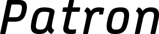Patron-Medium font