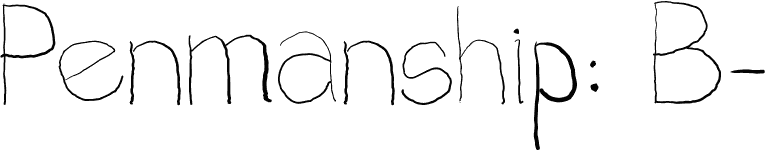 Penmanship: B- font | Fonts2u.com