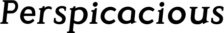 Perspicacious SemiBold font | Fonts2u.com