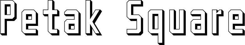 Petak Square Shadow Regular font | Fonts2u.com