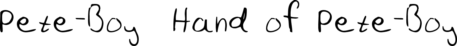 Pete-Boy Hand of Pete-Boy font | Fonts2u.com