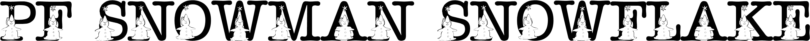 pf_snowman-snowflake font | Fonts2u.com