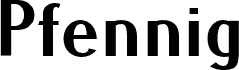 Pfennig font