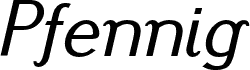 Pfennig font