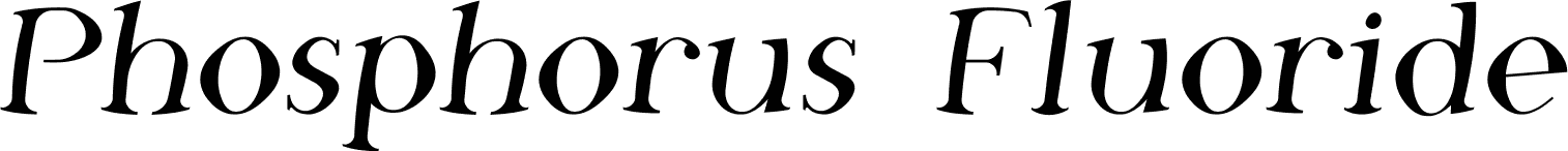 Phosphorus Fluoride font