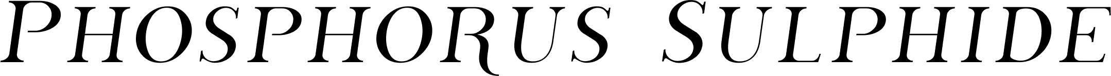 Phosphorus Sulphide font | Fonts2u.com