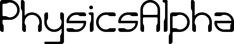 PhysicsAlpha font