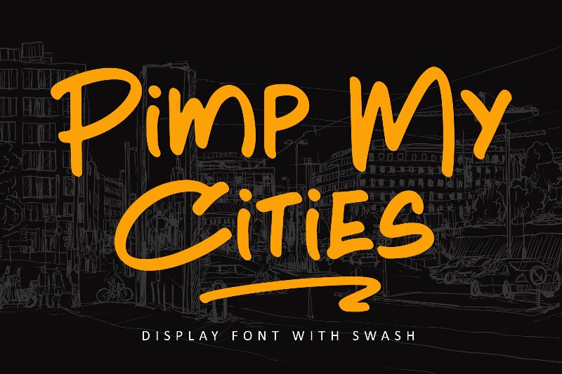 Pimp My Cities font | Fonts2u.com