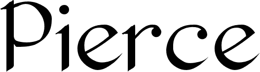 Pierce Roman font