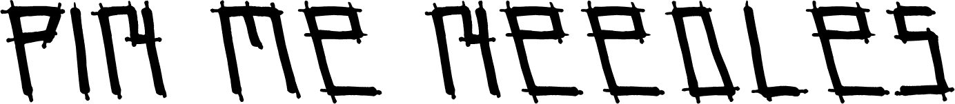 pin me needles font | Fonts2u.com